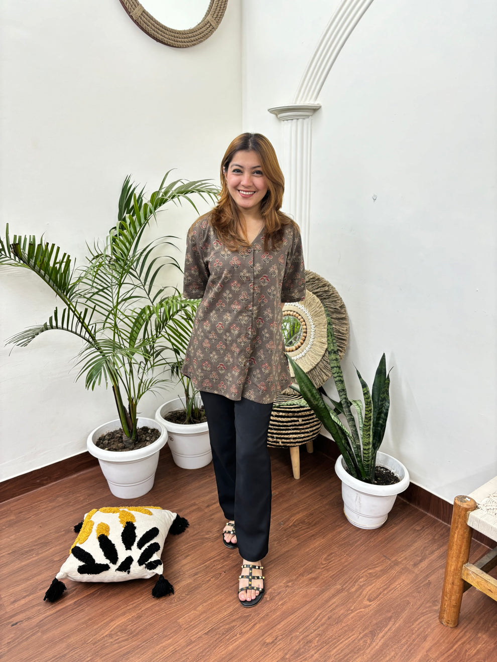 Brown Buta shirt – Shriyani